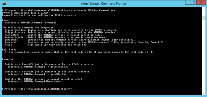 Kommandozeilen Programm - OPMONis